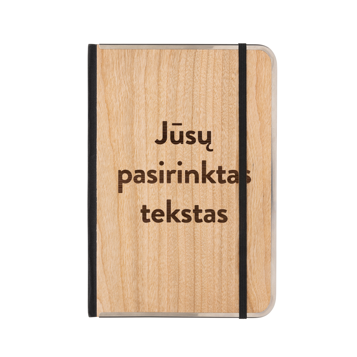 A5 formato užrašų knygelė mediniu viršeliu "TREELINE" su Jūsų ...
