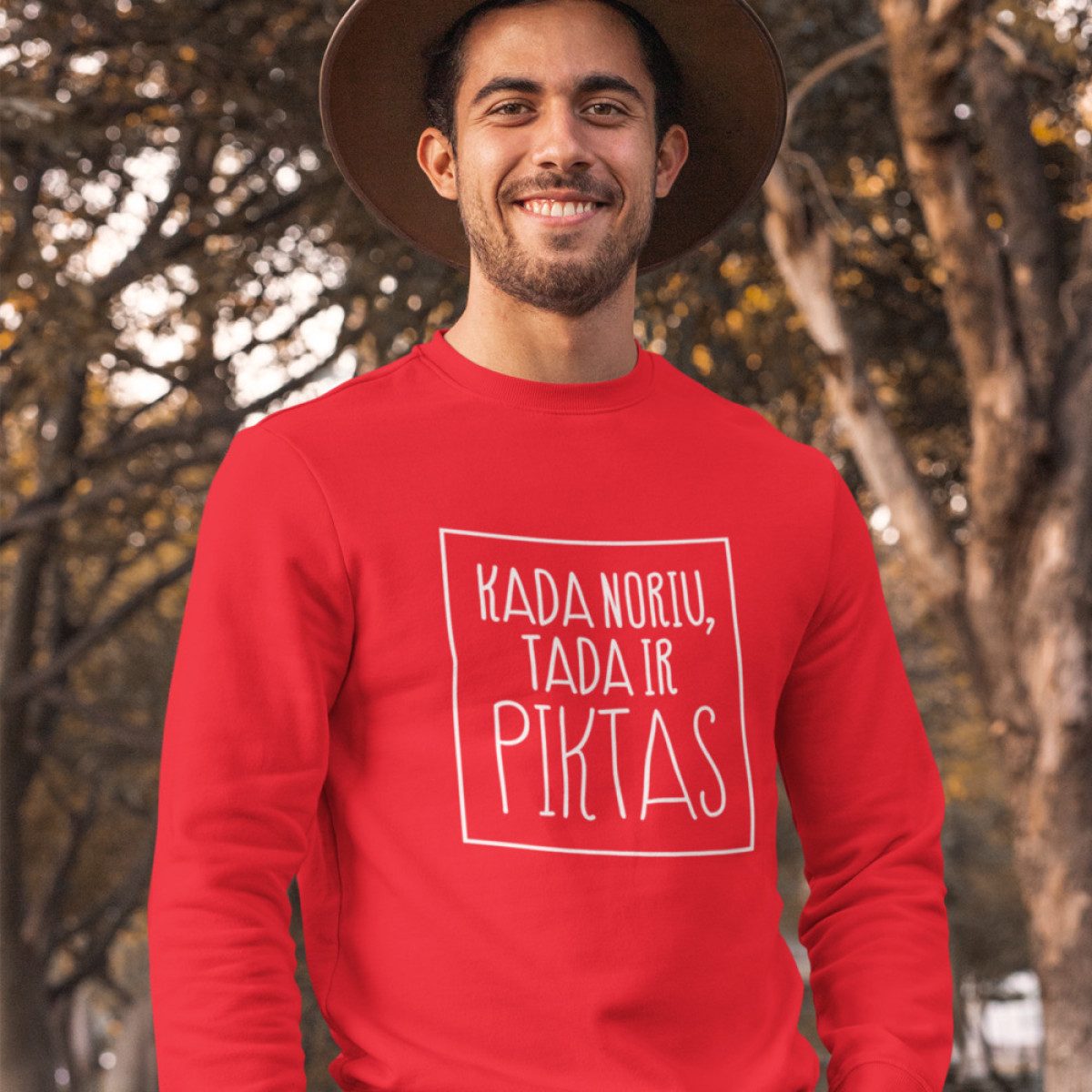 Džemperis "Kada noriu tada ir piktas" (be kapišono) | Dovanusalis.lt